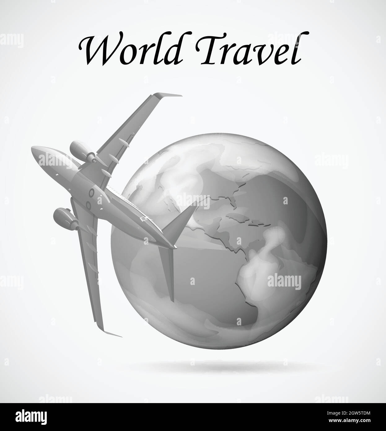 World map airplane flight Black and White Stock Photos & Images - Alamy