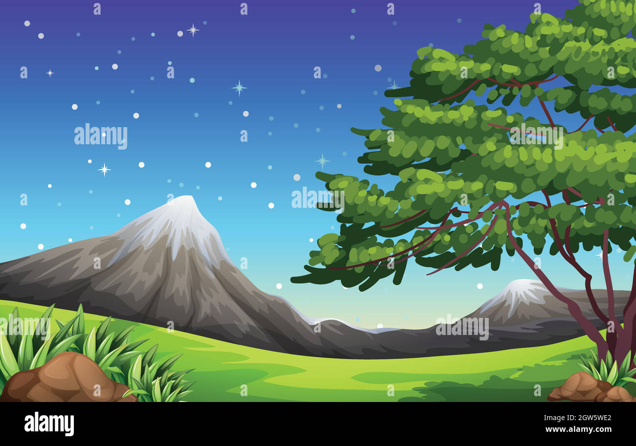 Scenic view mountain hills Stock Vector Images - Alamy