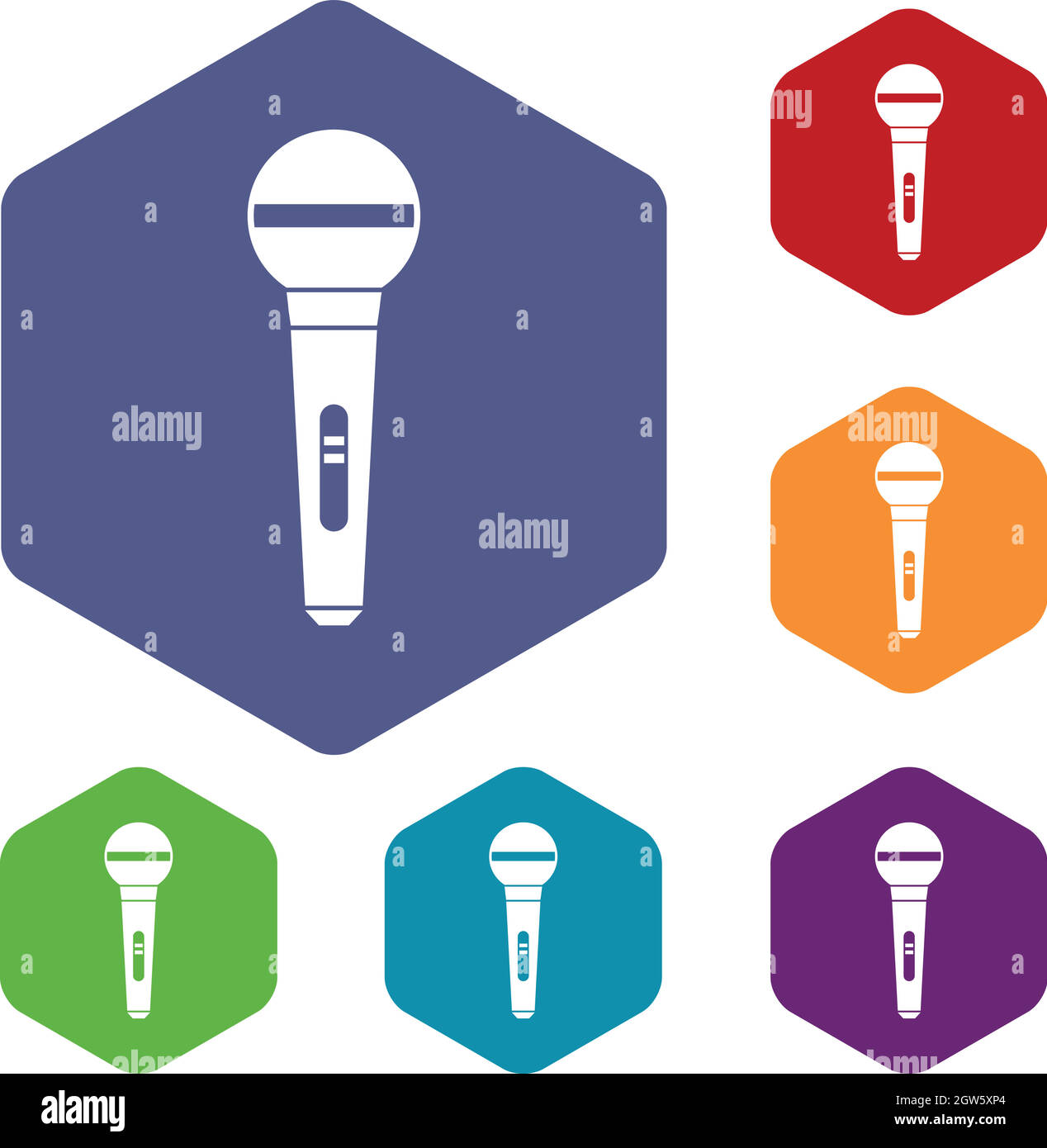 Microphone icons set Stock Vector Image & Art - Alamy
