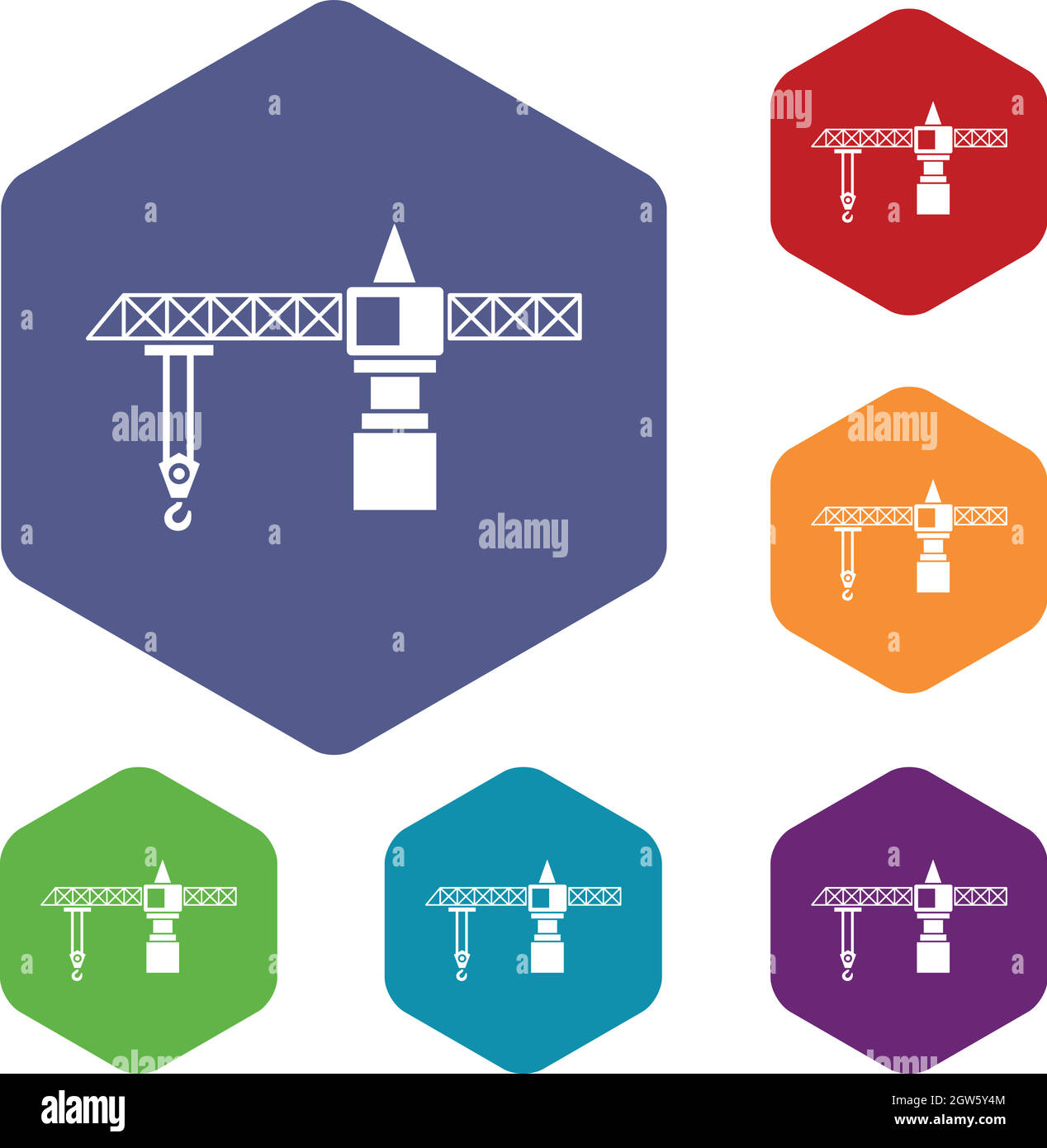 Crane icons set Stock Vector Image & Art - Alamy