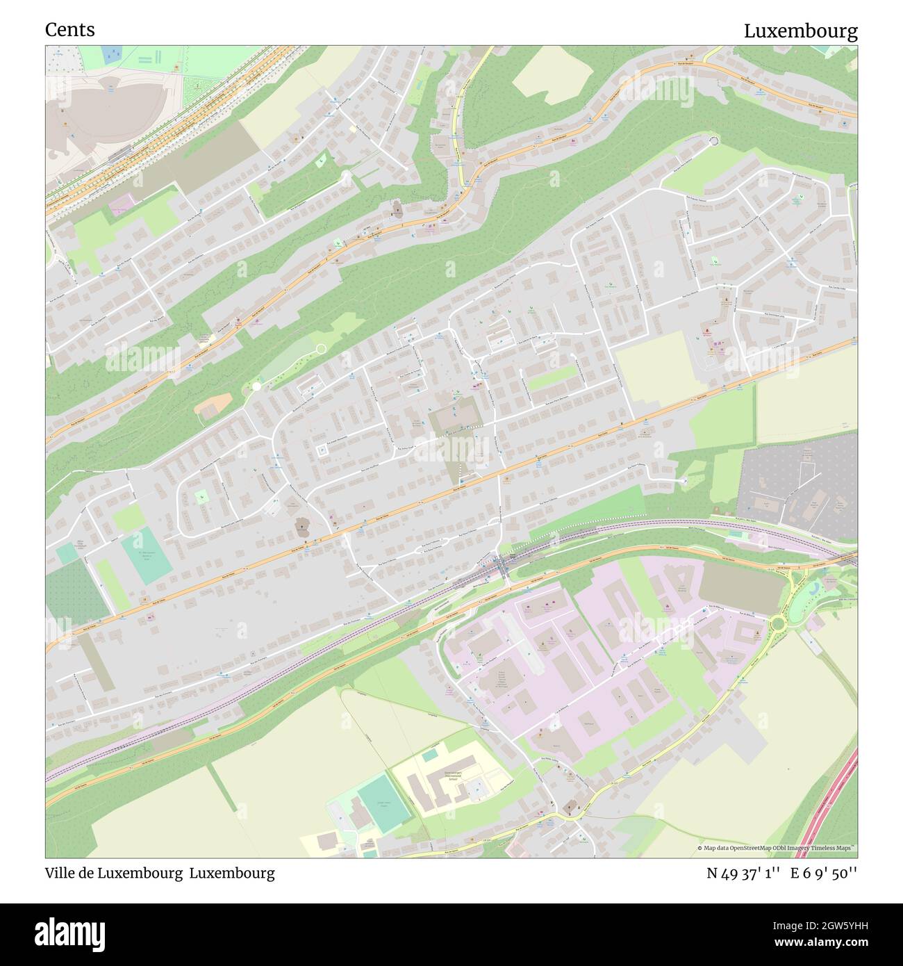 Cents, Ville de Luxembourg, Luxembourg, Luxembourg, N 49 37' 1'', E 6 9 ...