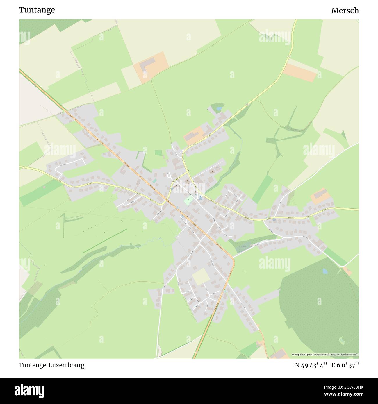 Tuntange, Tuntange, Luxembourg, Mersch, N 49 43' 4'', E 6 0' 37'', map ...
