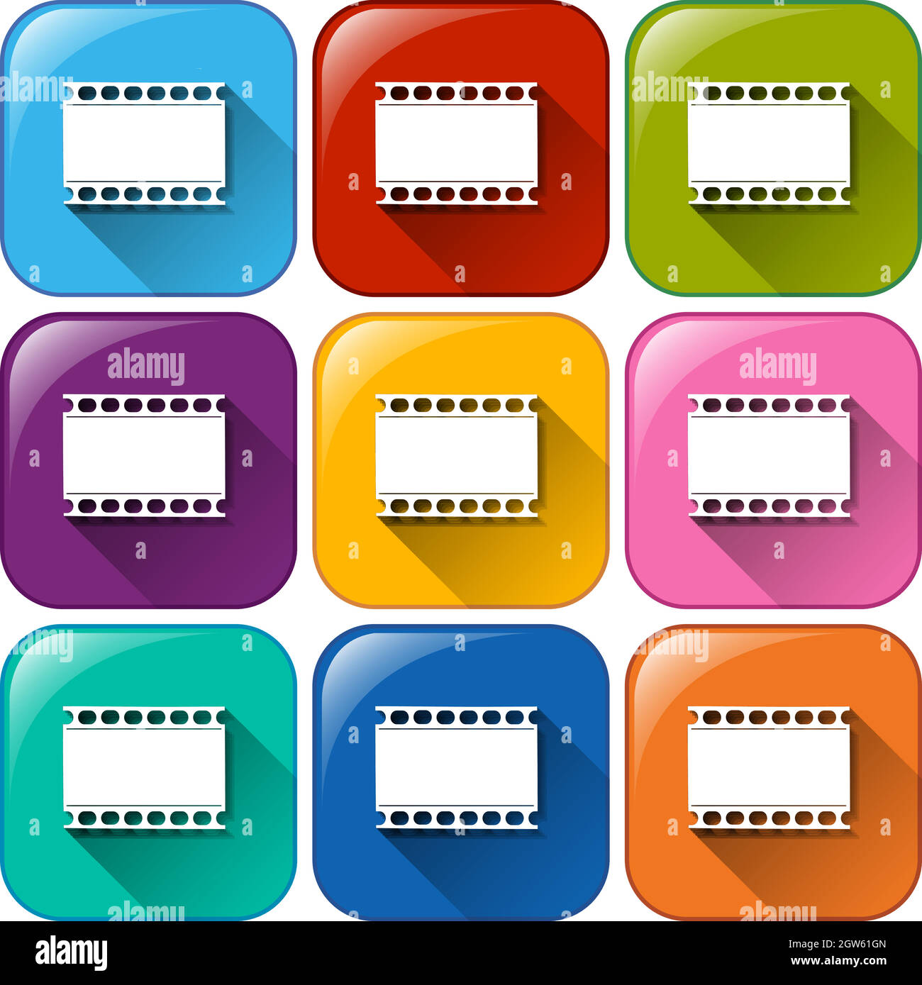 Film icons Stock Vector Images - Alamy