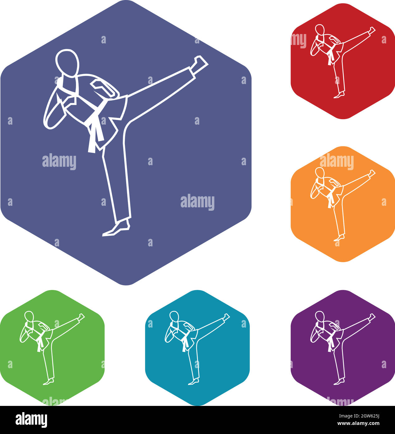 Wushu master icons set Stock Vector Image & Art - Alamy