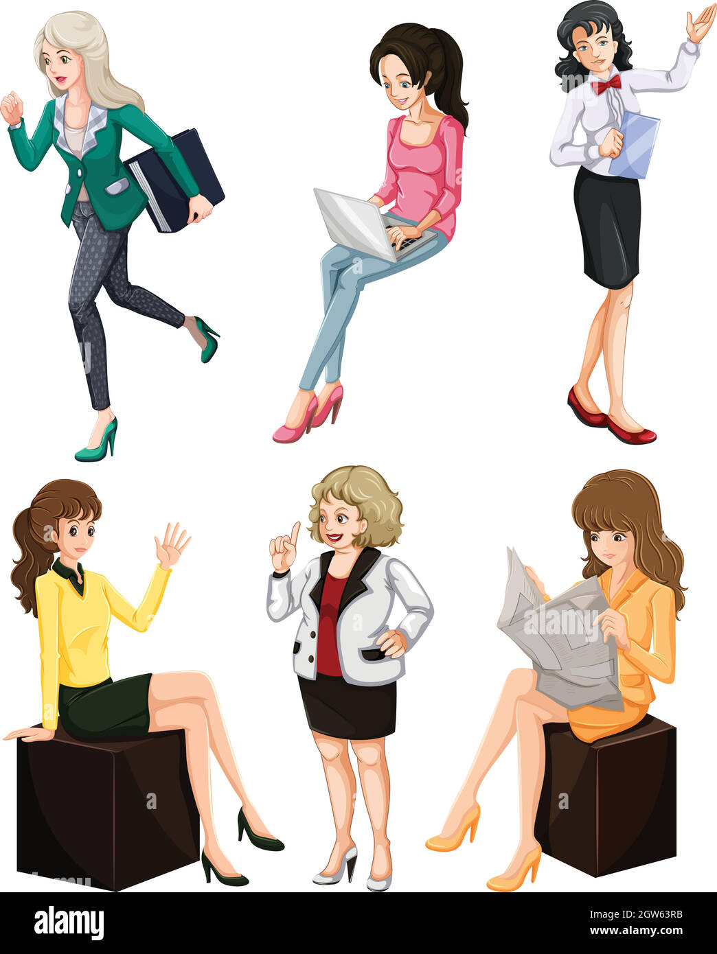 Girls busy Cut Out Stock Images & Pictures - Alamy