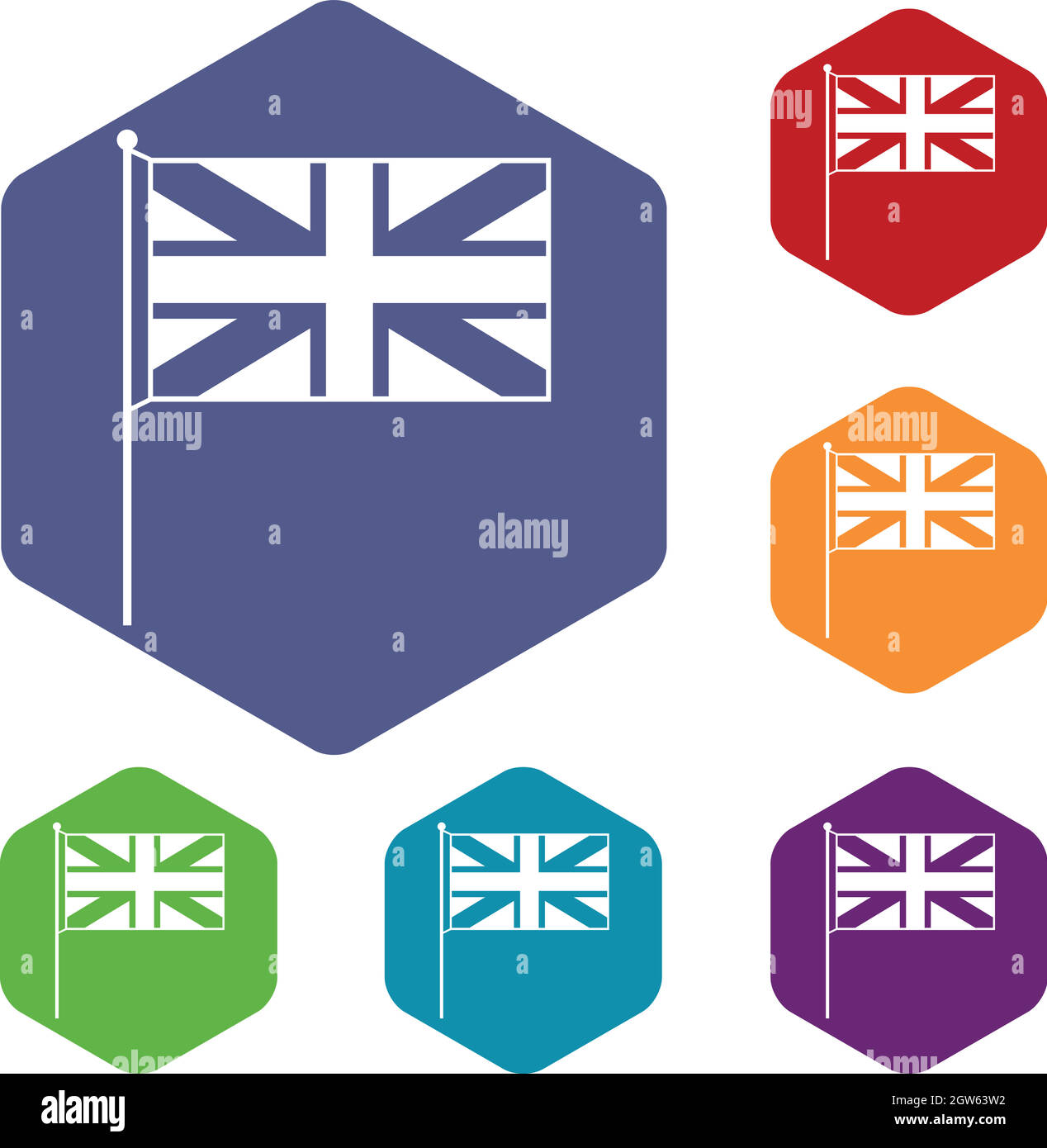 UK flag icons set Stock Vector Image & Art - Alamy