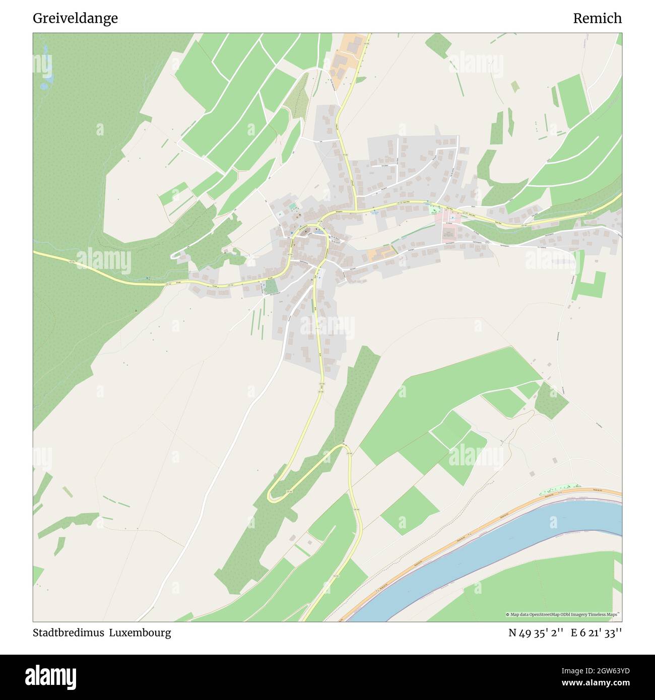 Greiveldange, Stadtbredimus, Luxembourg, Remich, N 49 35' 2'', E 6 21 ...