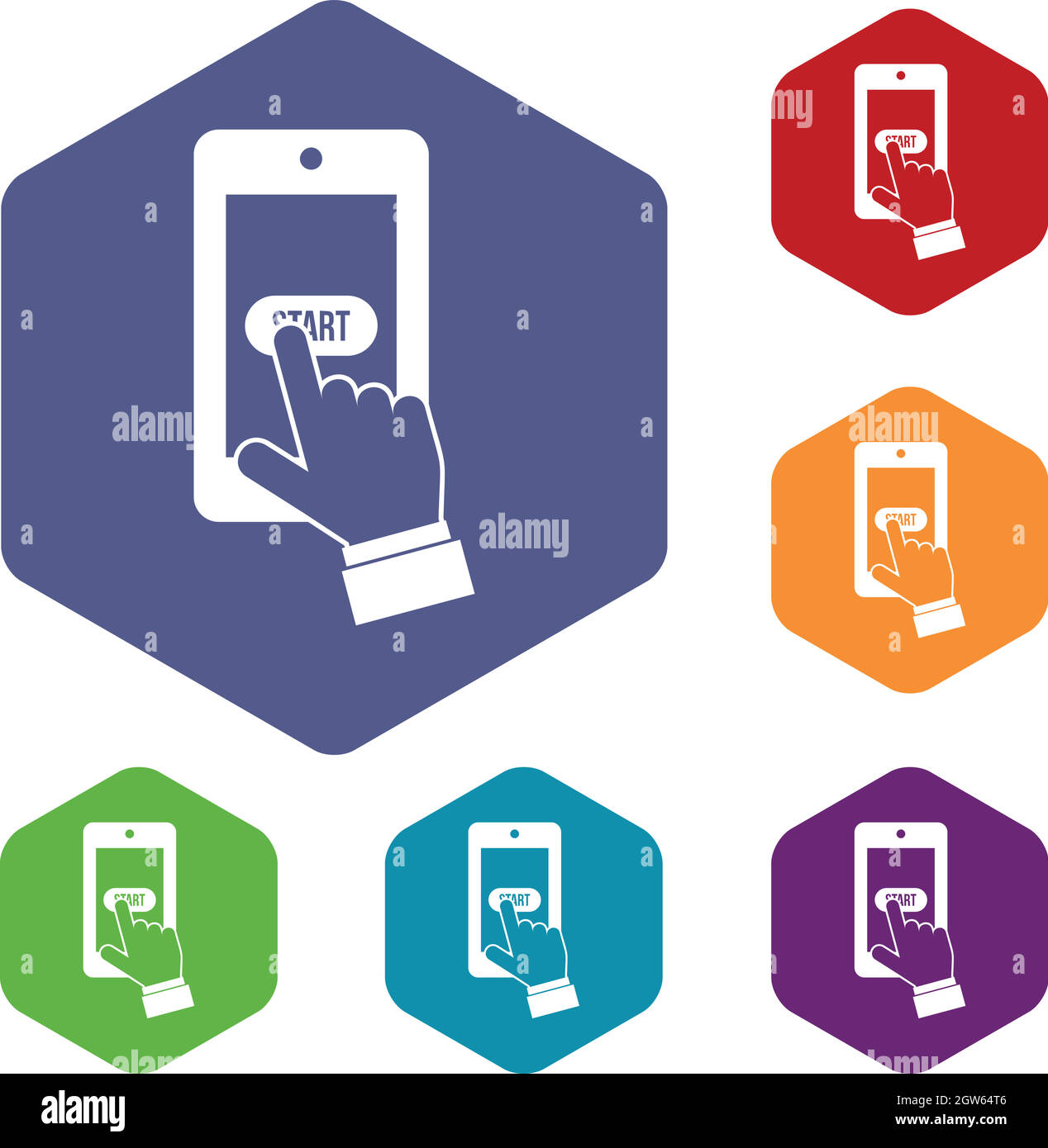 Social media icons on phone Stock Vector Images - Alamy