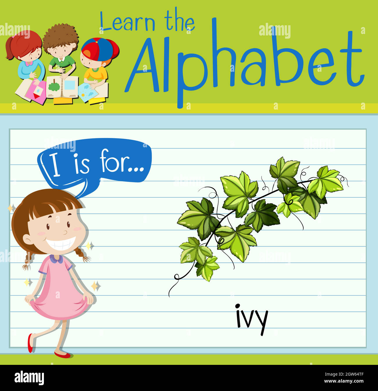 Flashcard letter I is for ivy Stock Vector Image & Art - Alamy