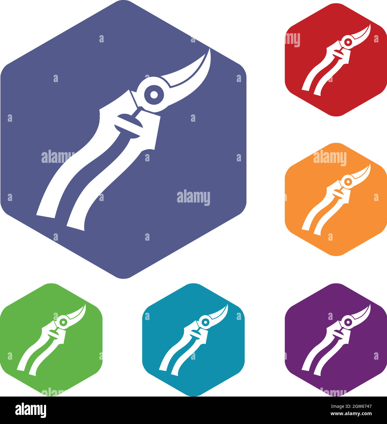 Garden shears icons set Stock Vector Image & Art - Alamy