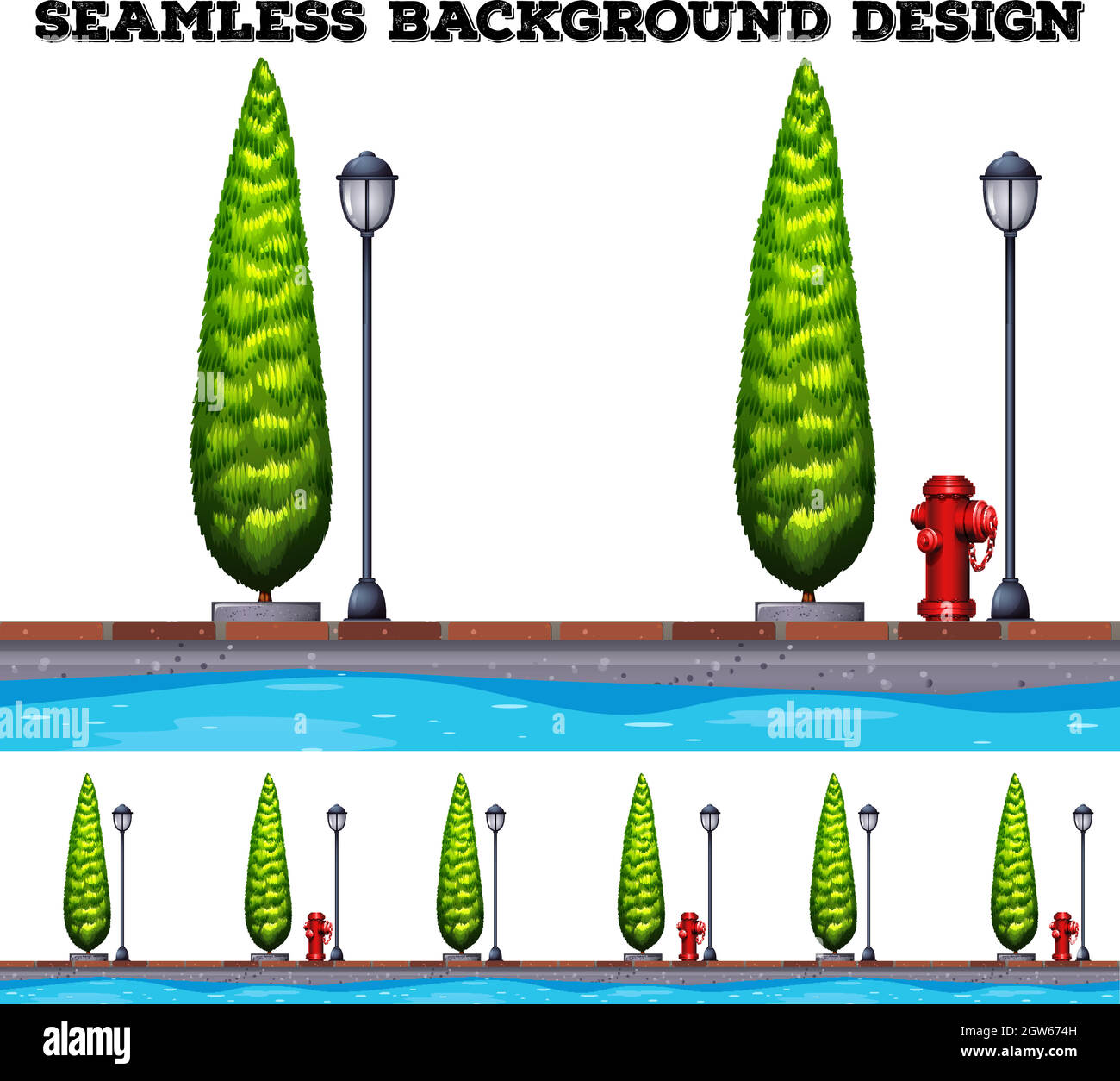 View water trees on Stock Vector Images - Alamy