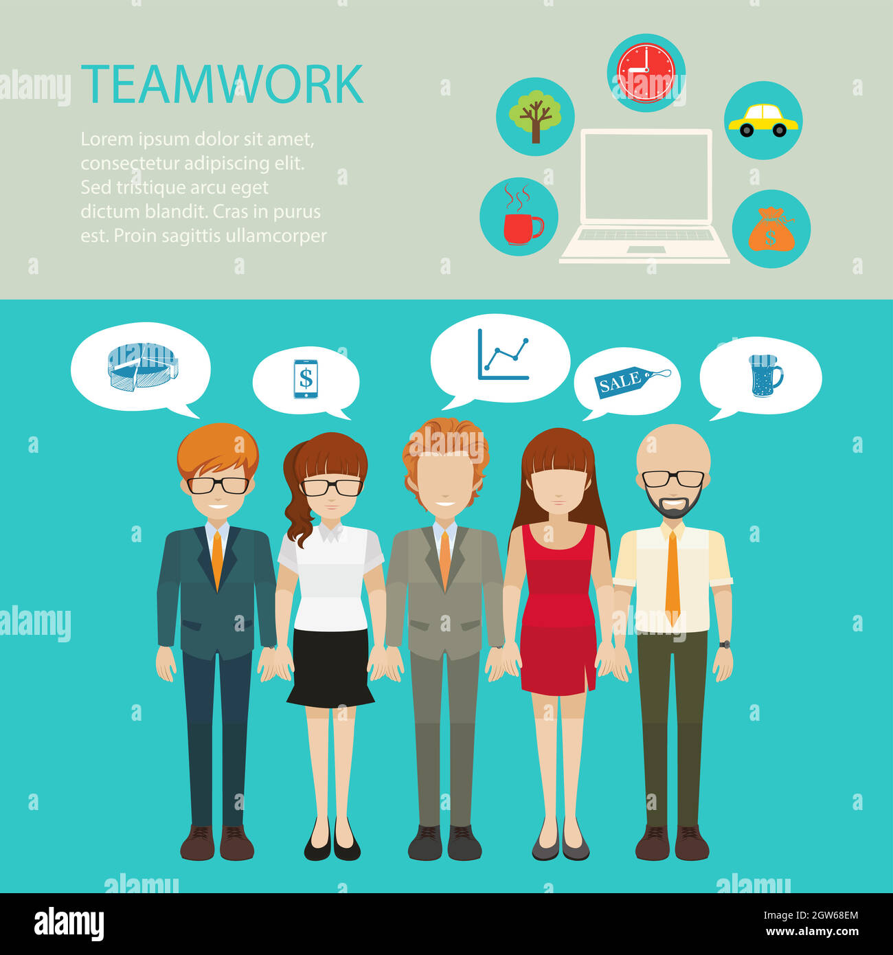 Teamwork lifestyle Stock Vector Images - Alamy