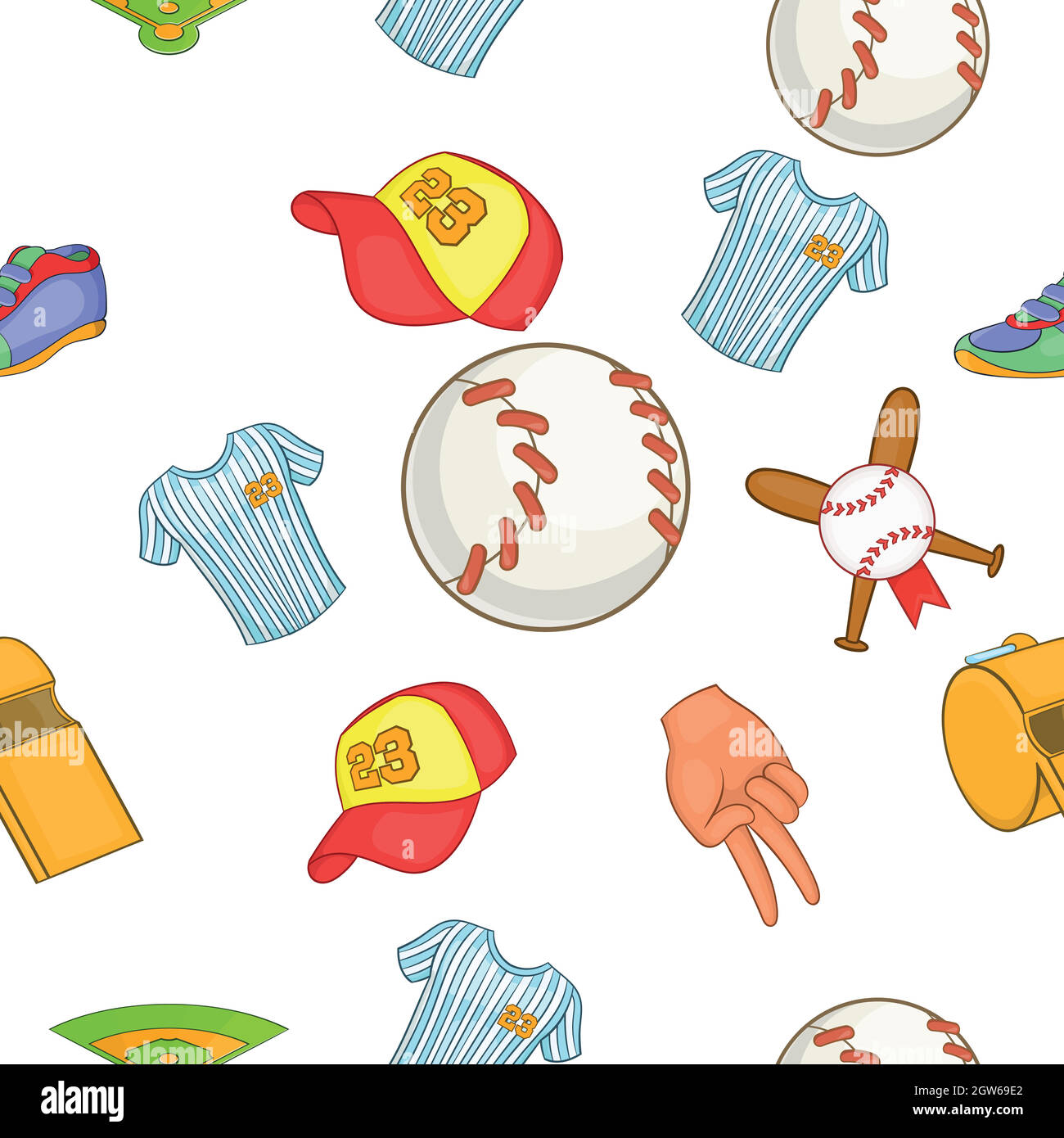 Baseball pattern, cartoon style Stock Vector Image & Art - Alamy
