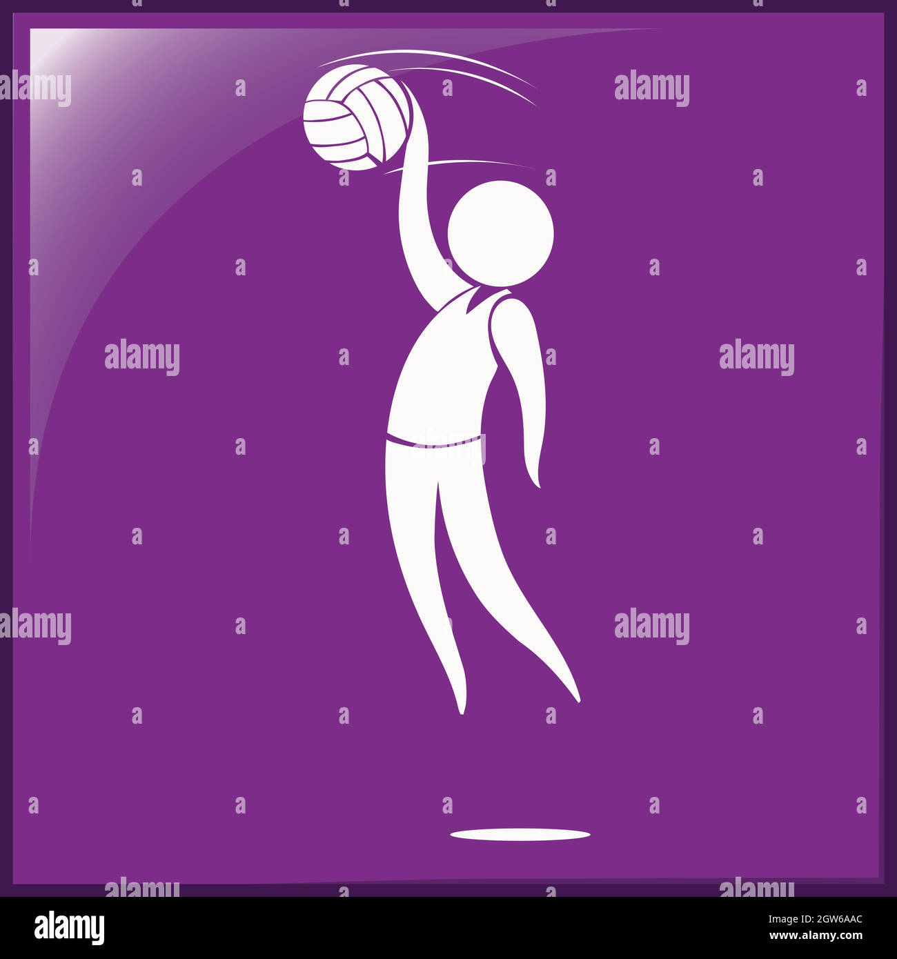 Handball icon on purple background Stock Vector Image & Art - Alamy