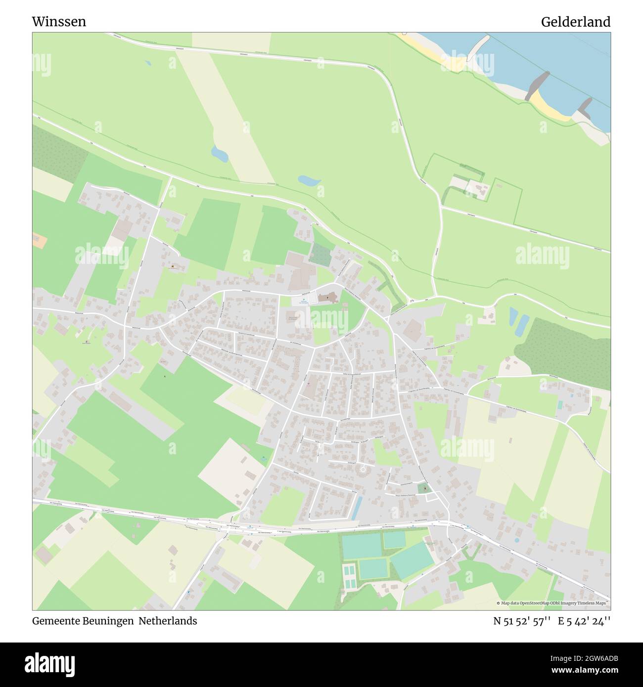 Winssen, Gemeente Beuningen, Netherlands, Gelderland, N 51 52' 57'', E ...