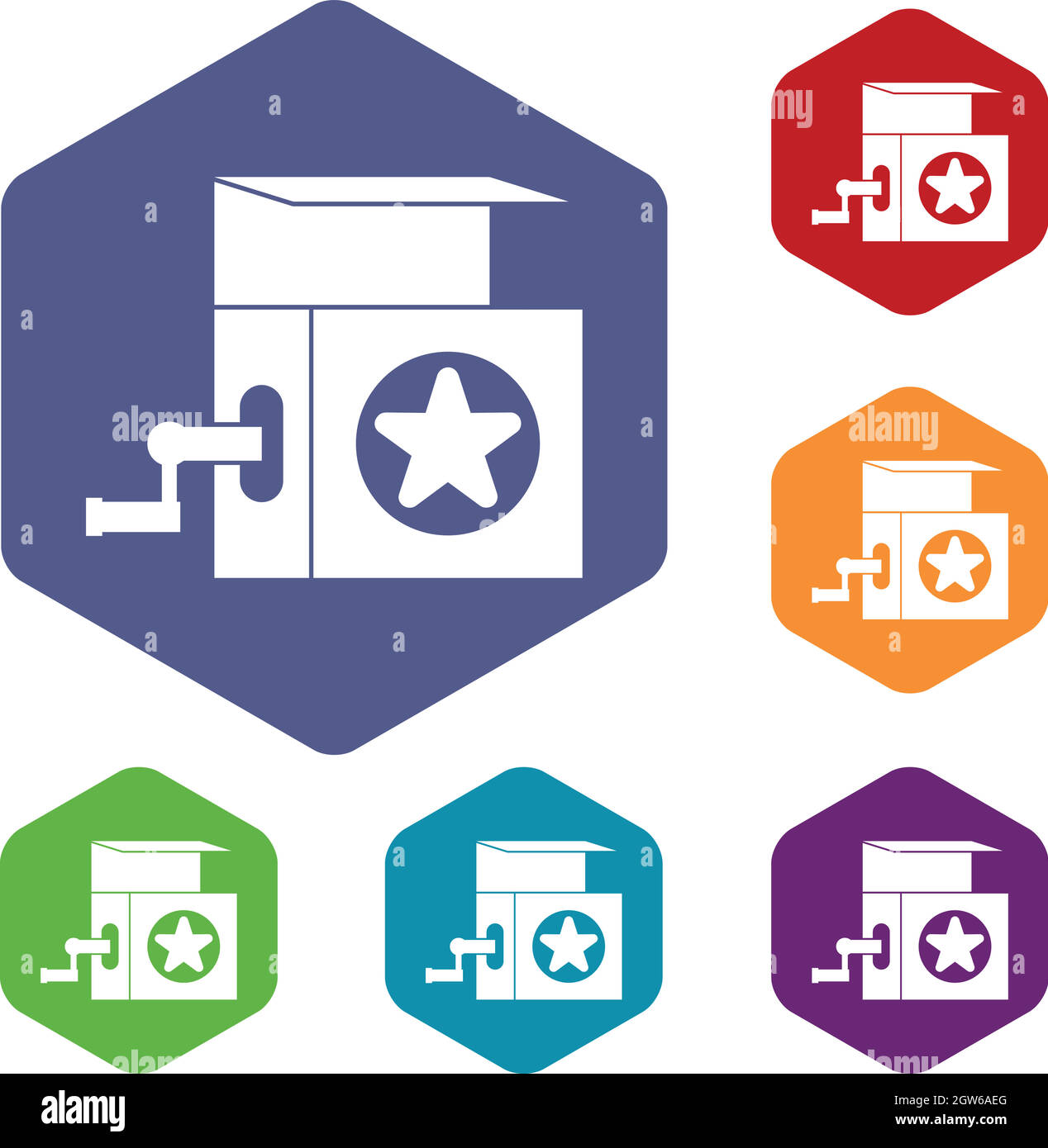 Open box white icons Stock Vector Images - Alamy