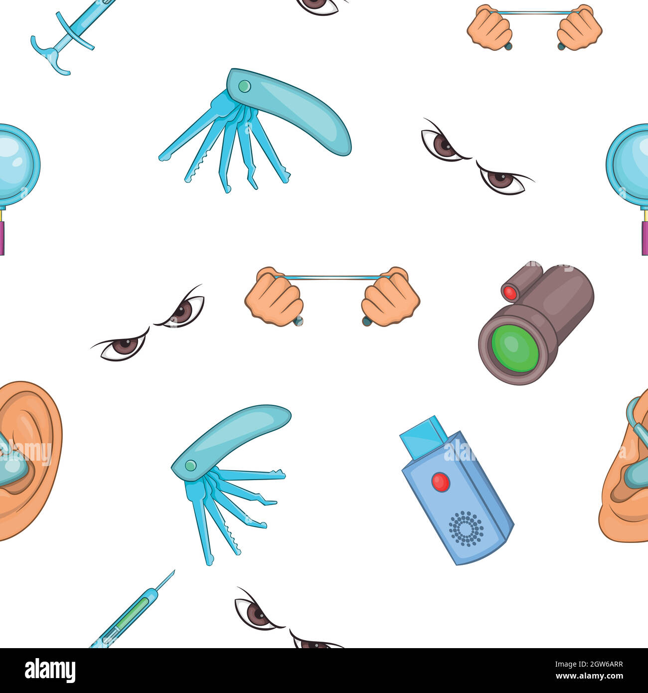 Spying pattern, cartoon style Stock Vector Image & Art - Alamy