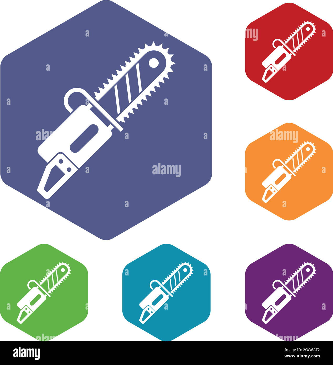 Chain saw collection Stock Vector Images - Alamy