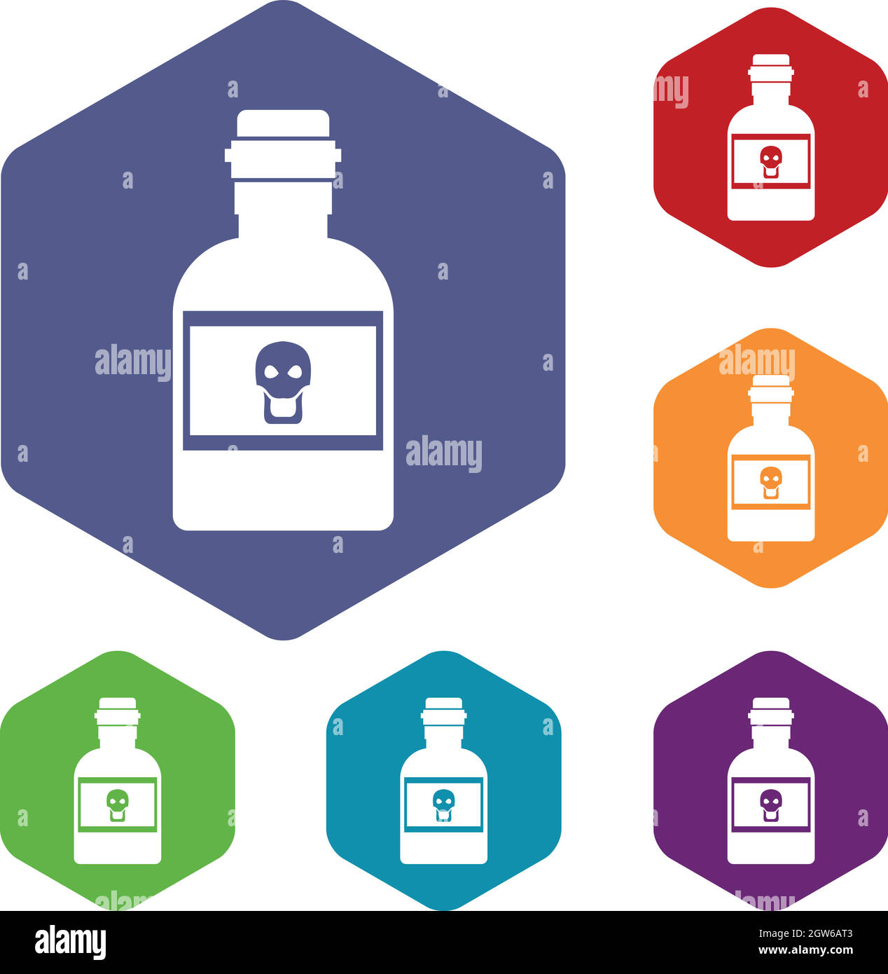 Poison bottle icons set Stock Vector Image & Art - Alamy