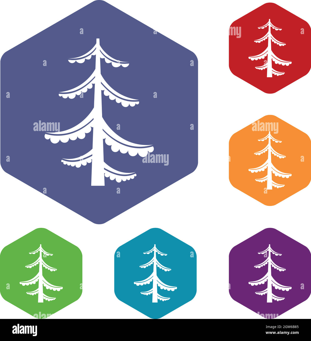 Pine icons set Stock Vector Image & Art - Alamy