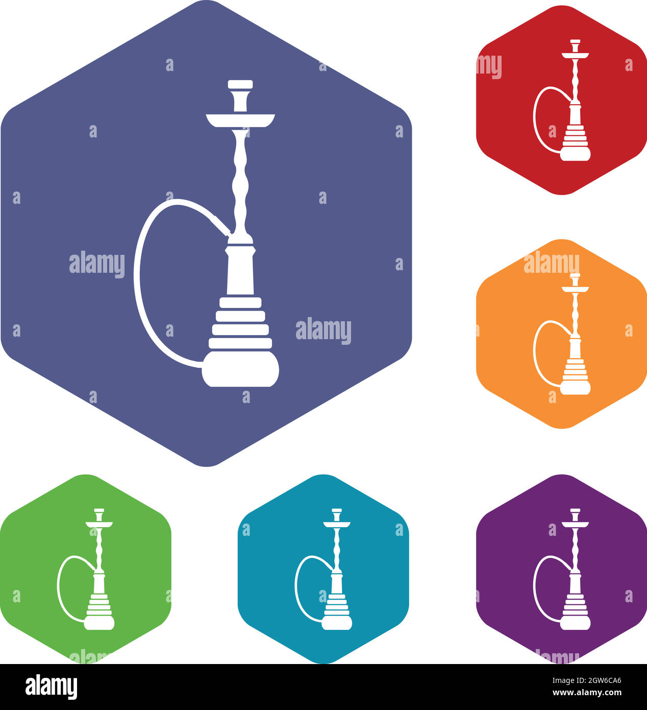 Hookah icons set Stock Vector Image & Art - Alamy