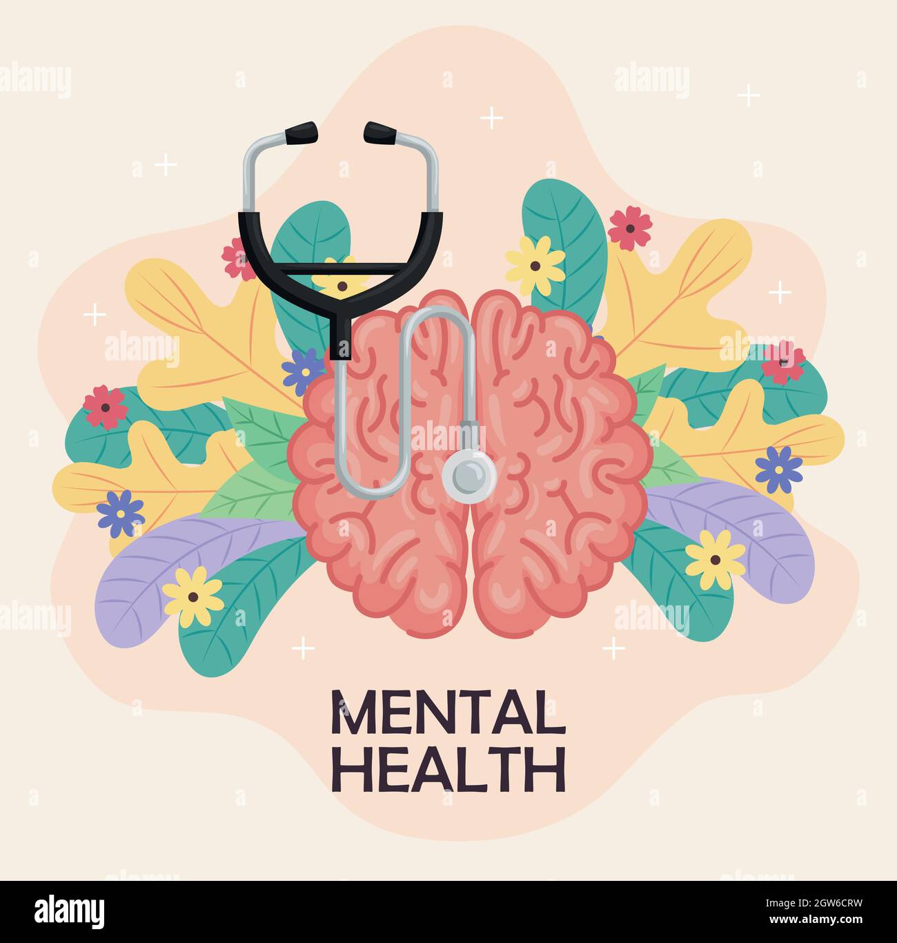 brain and stethoscope Stock Vector Image & Art - Alamy