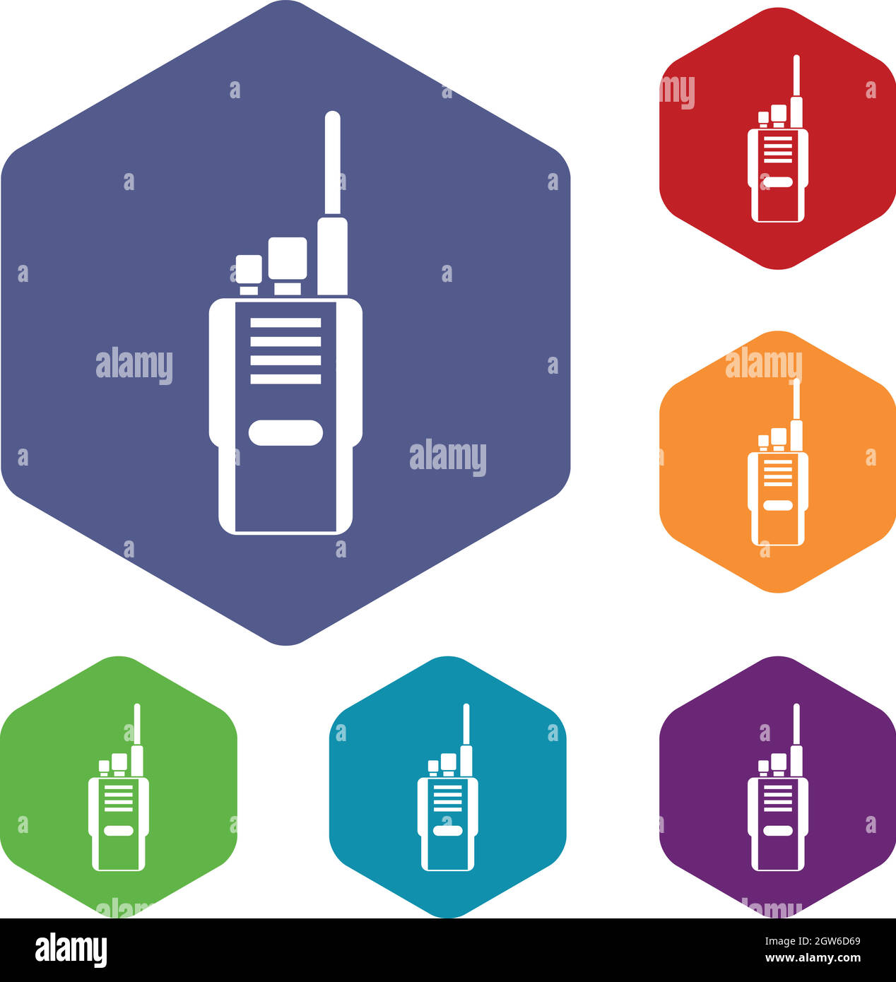 Two way radio set Stock Vector Images - Alamy