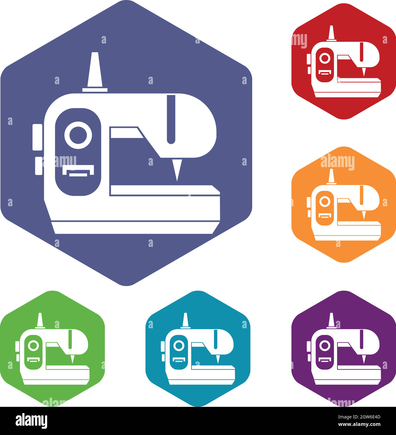 Sewing Machine Icons Set Stock Vector Image And Art Alamy