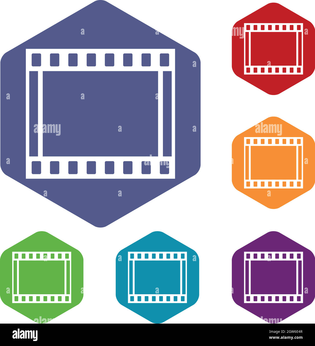 Film with frames movie icons set Stock Vector Image & Art - Alamy