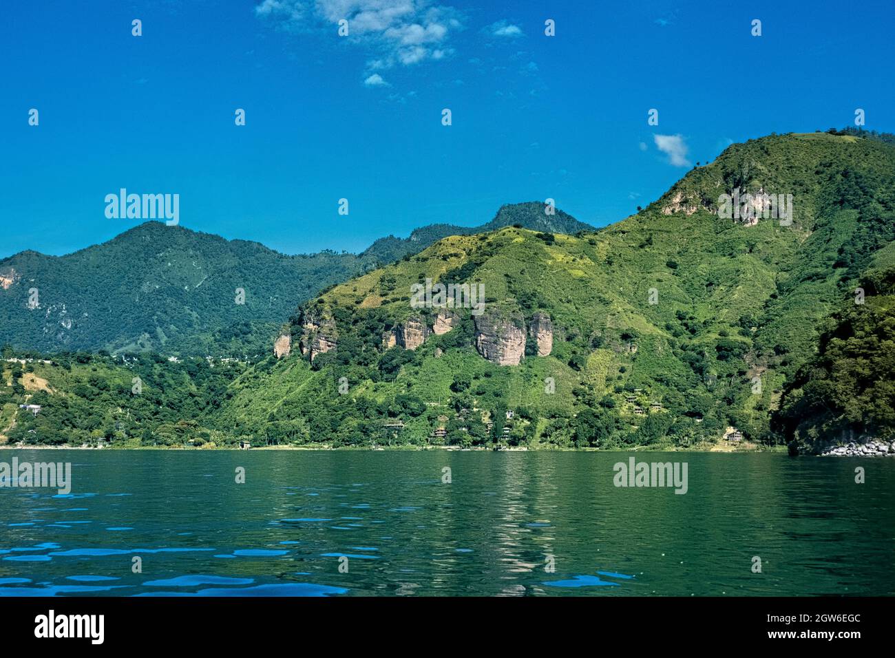 Beautiful Lake Atitlan and the Guatemalan highlands, Solola, Guatemala ...