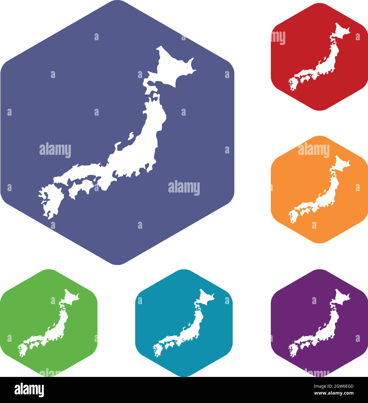 Japan map not topography Stock Vector Images - Alamy