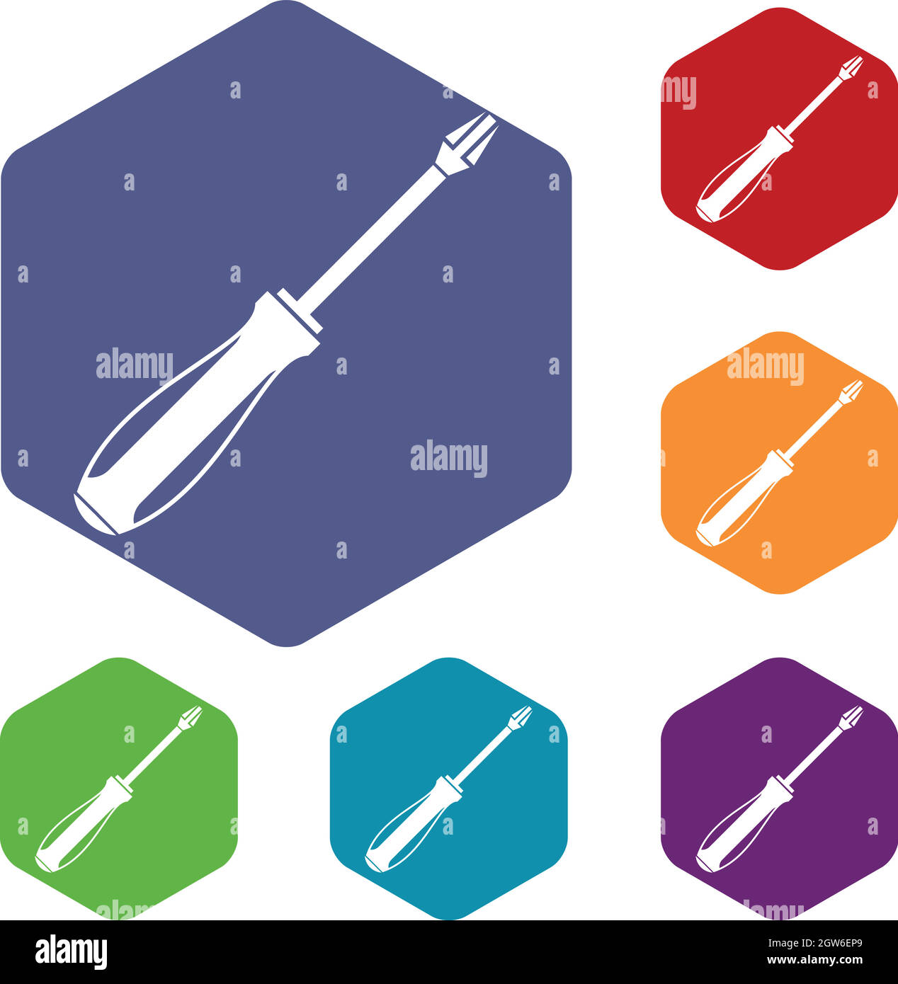 Screwdriver icons set Stock Vector Image & Art - Alamy