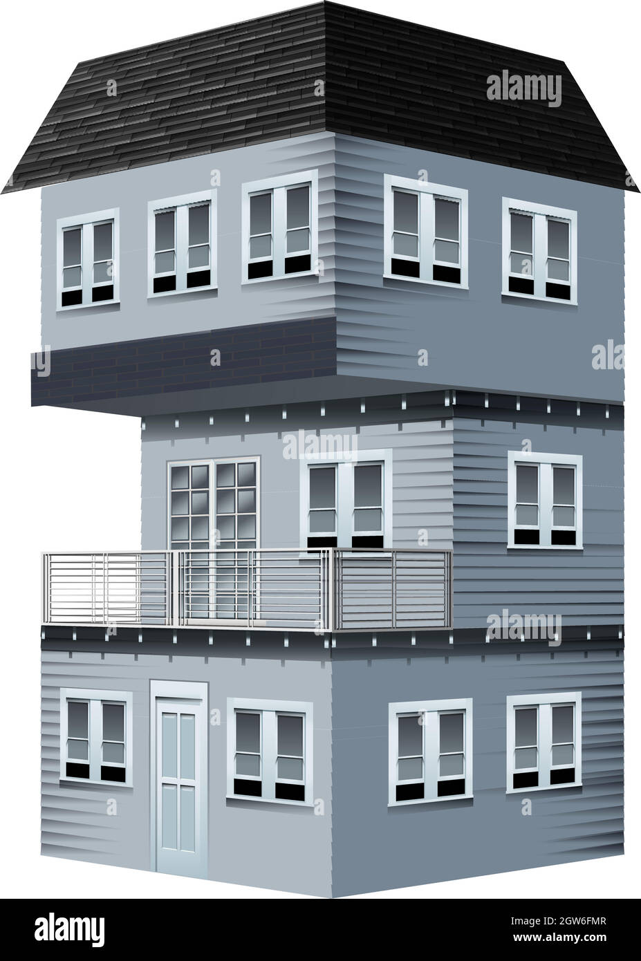 3d house Stock Vector Images - Alamy