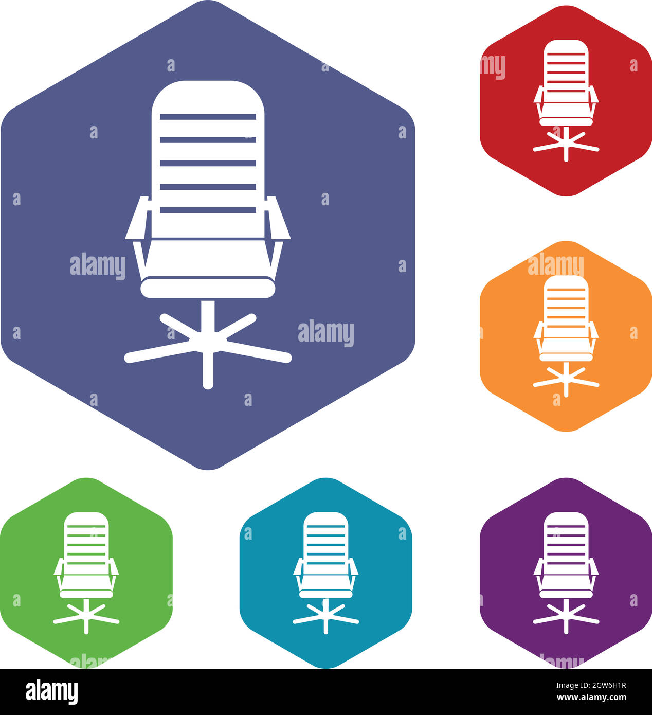 Office chair icons set Stock Vector Image & Art - Alamy