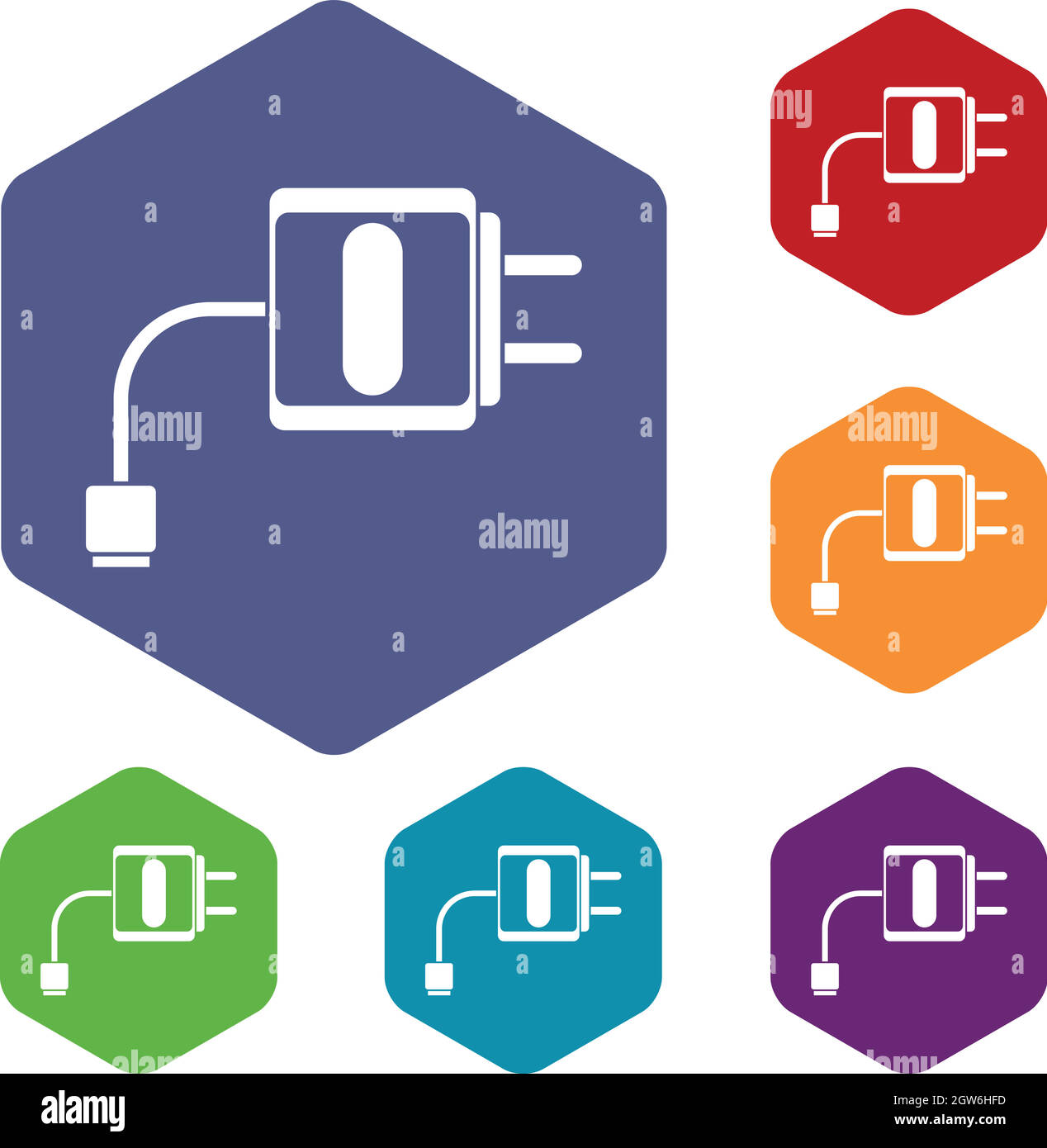 Mini charger icons set Stock Vector Image & Art - Alamy