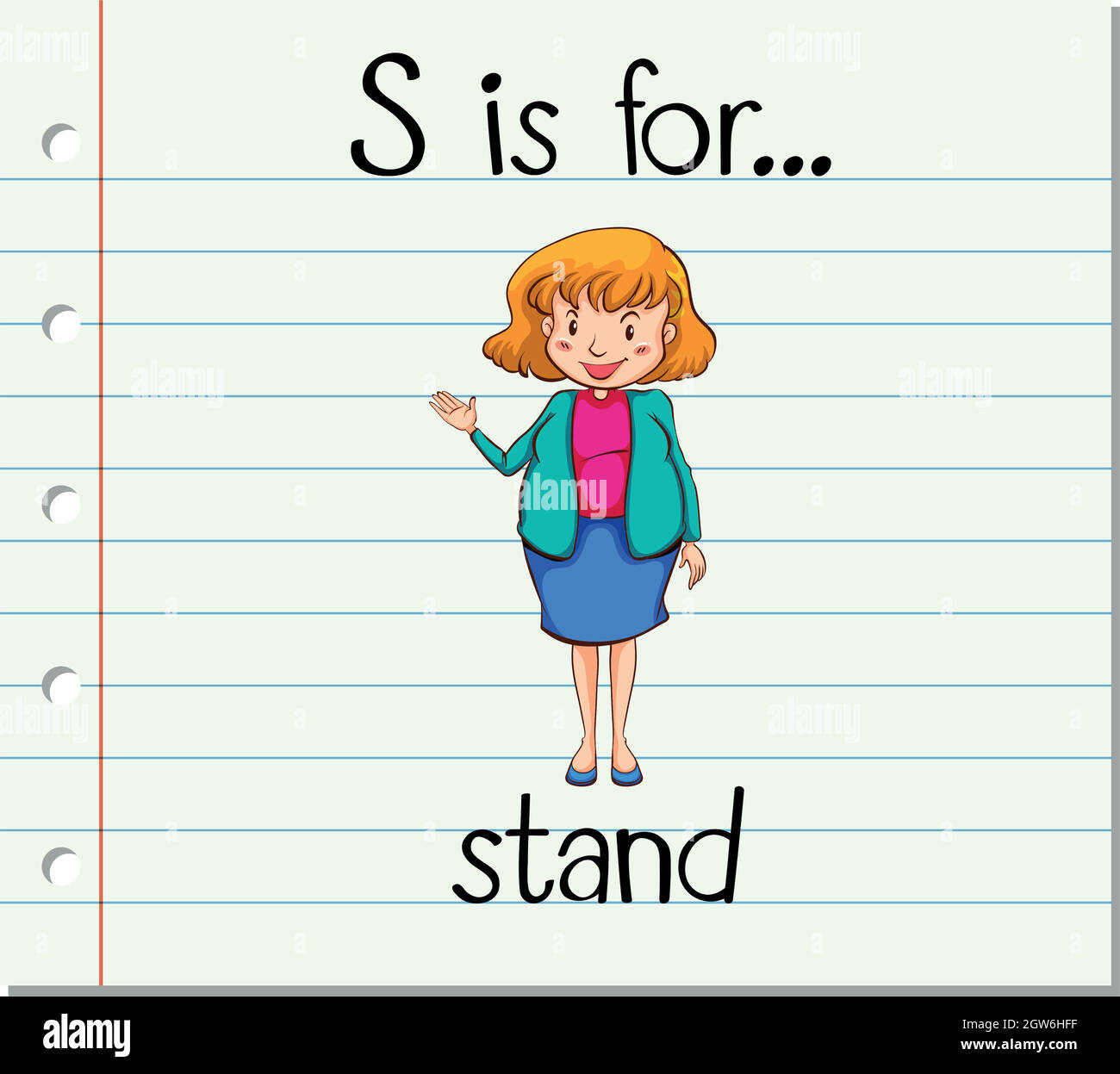 Flashcard letter S is for stand Stock Vector Image & Art - Alamy