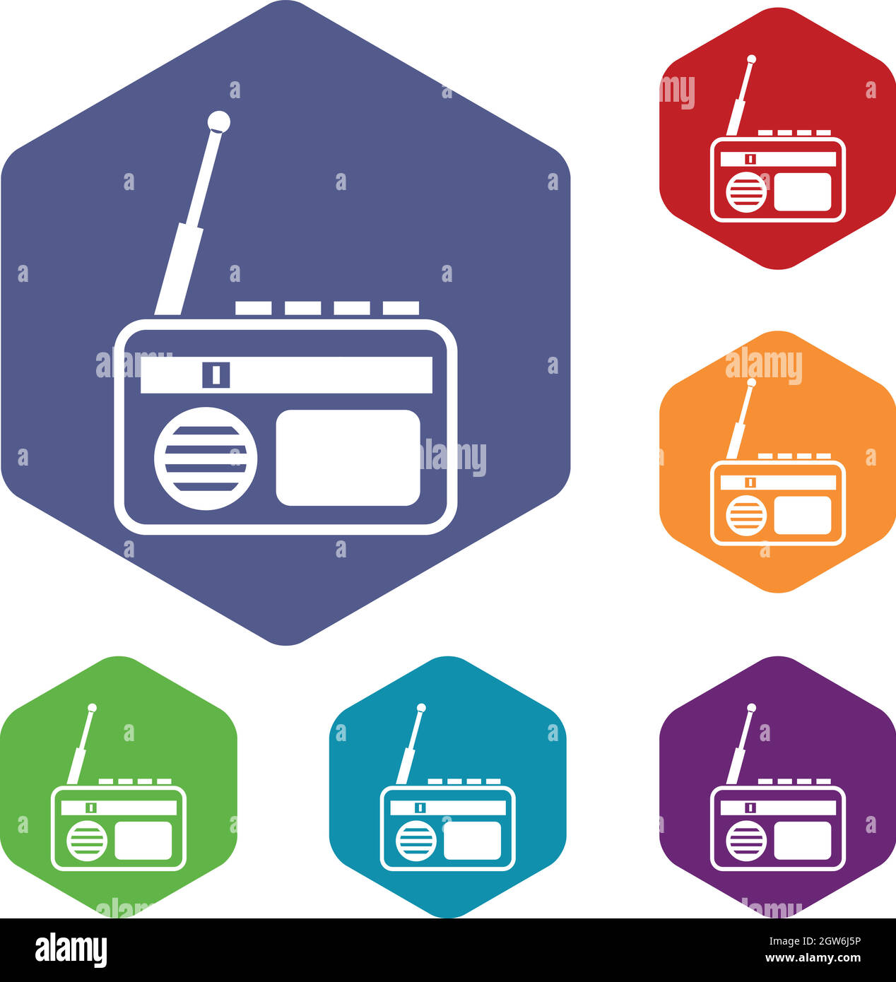 Radio set isolated Stock Vector Images - Alamy