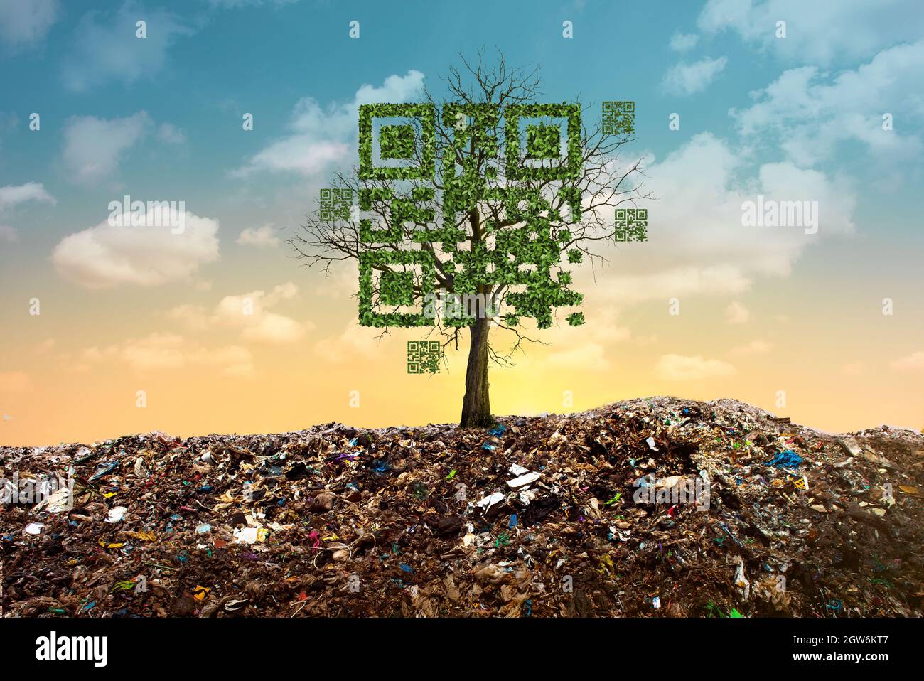 Tree shaped recycle symbol hi-res stock photography and images - Alamy