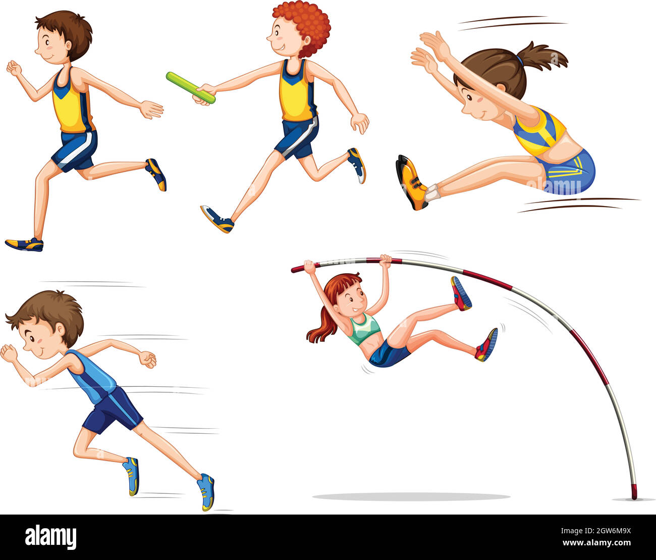 Sporting activity people on white background Stock Vector Image & Art ...