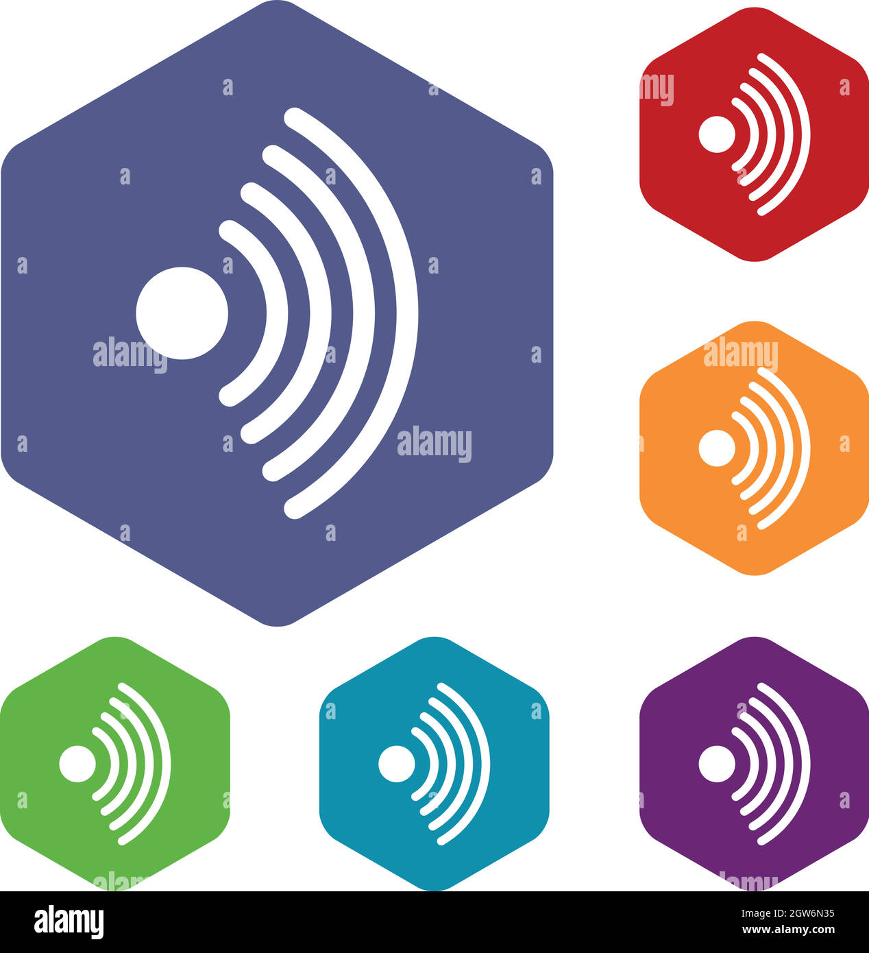 Wireless network symbol icons set Stock Vector Image & Art - Alamy