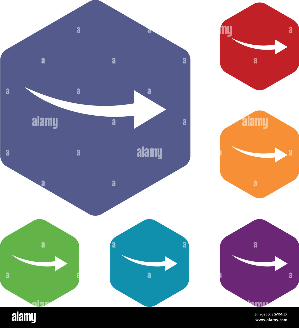 Curve arrow icons set Stock Vector Image & Art - Alamy