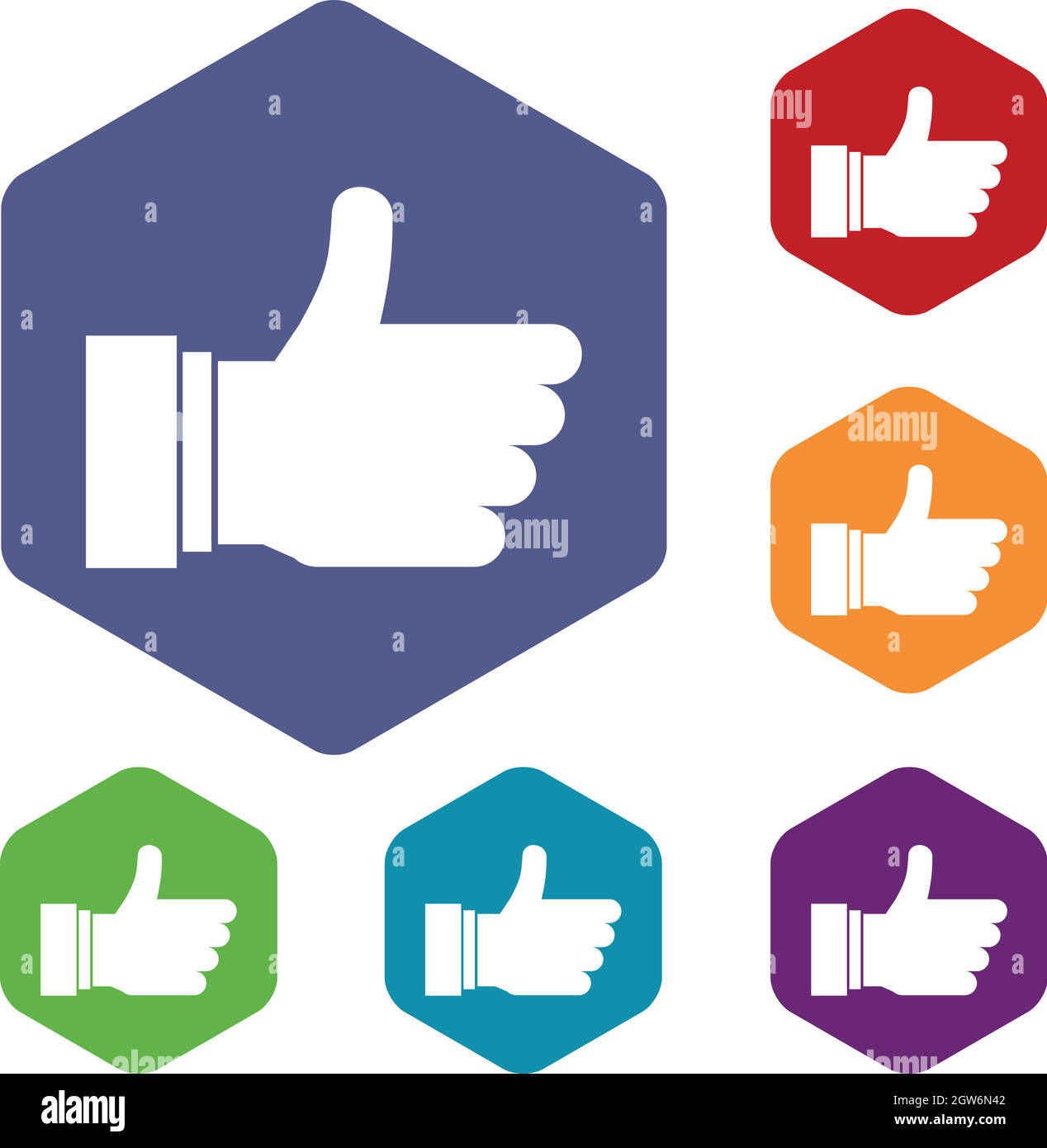 Thumb up sign icons set Stock Vector Image & Art - Alamy