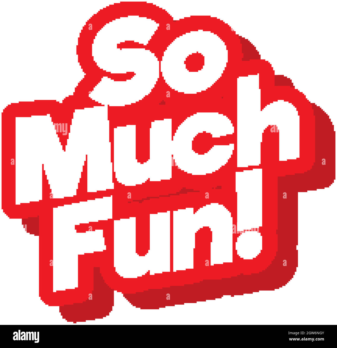 Font design for phrase so much fun in red color Stock Vector Image ...