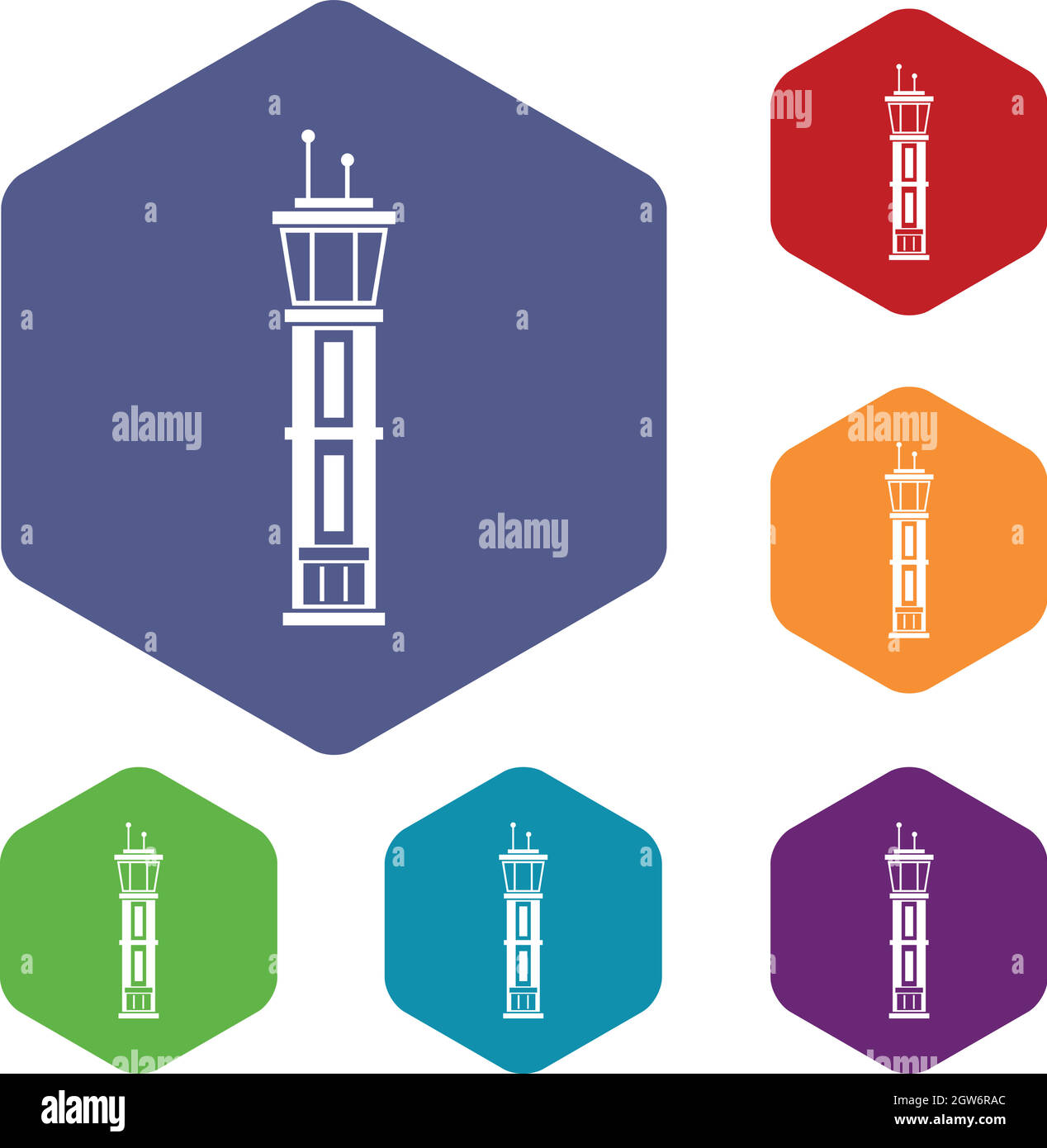 Airport control tower icons set Stock Vector Image & Art - Alamy