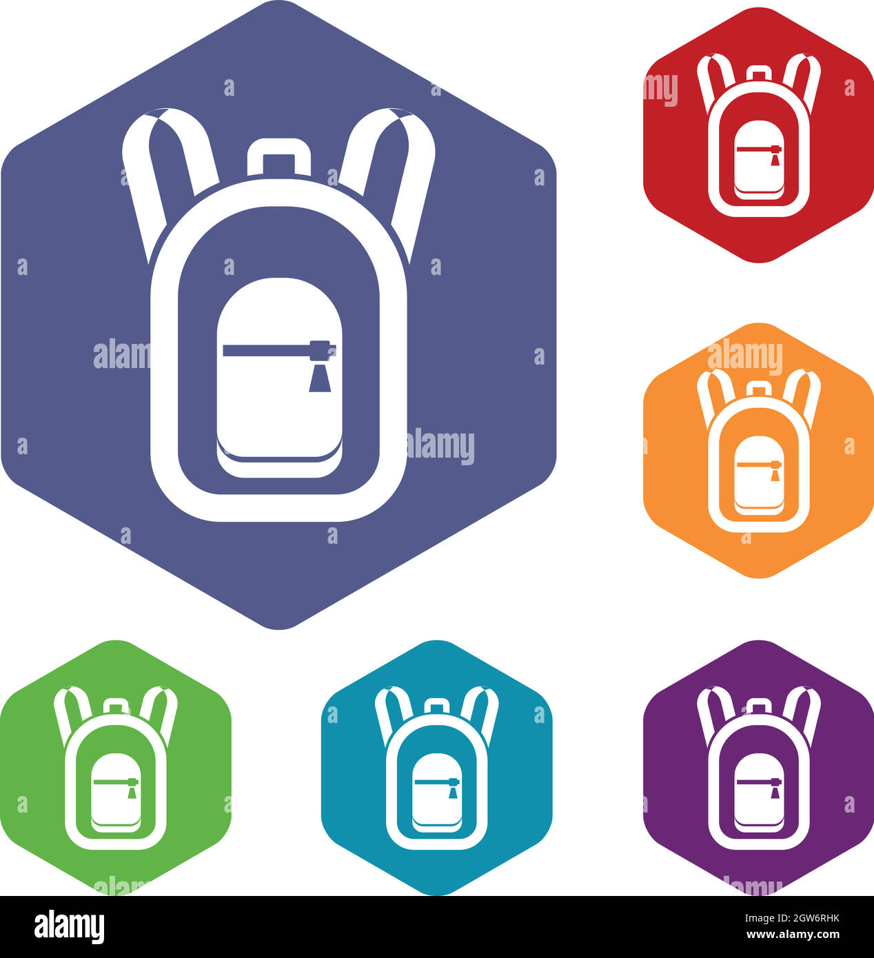 Backpack icons set Stock Vector Image & Art - Alamy