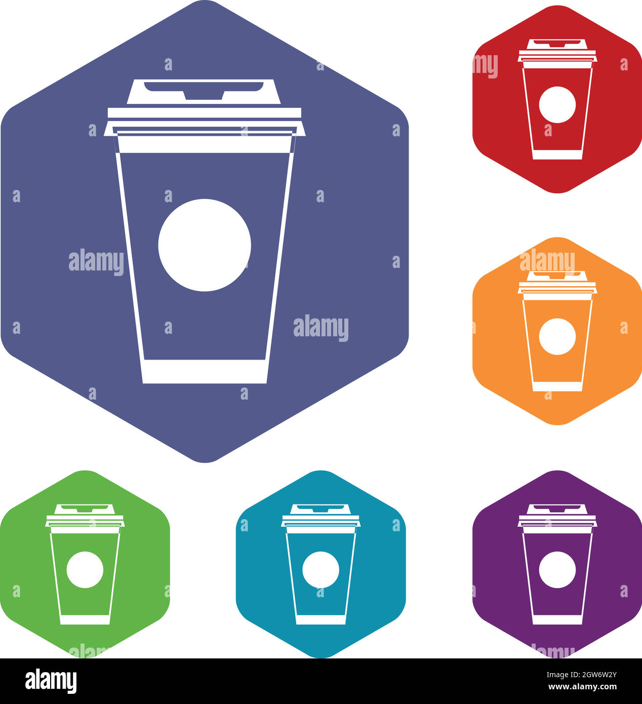 White paper cup hot Stock Vector Images - Alamy