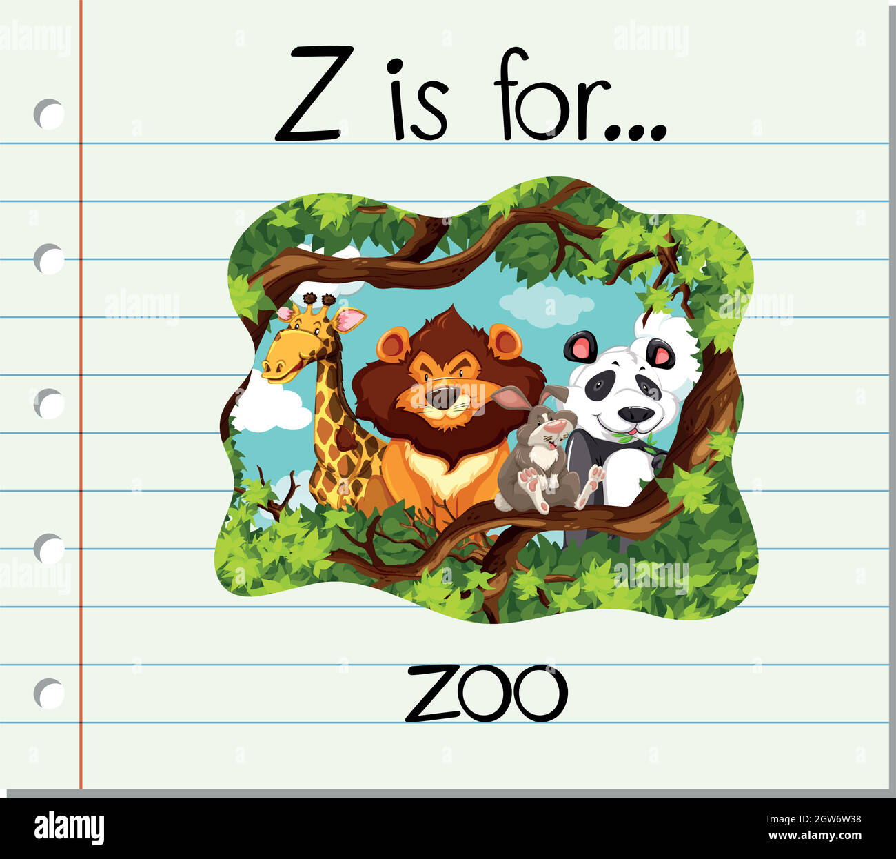Flashcard letter Z is for zoo Stock Vector Image & Art - Alamy