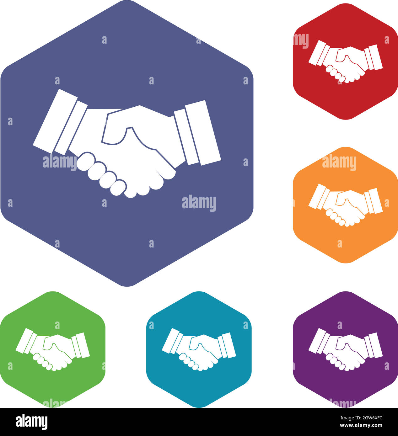 Handshake icons set Stock Vector Image & Art - Alamy
