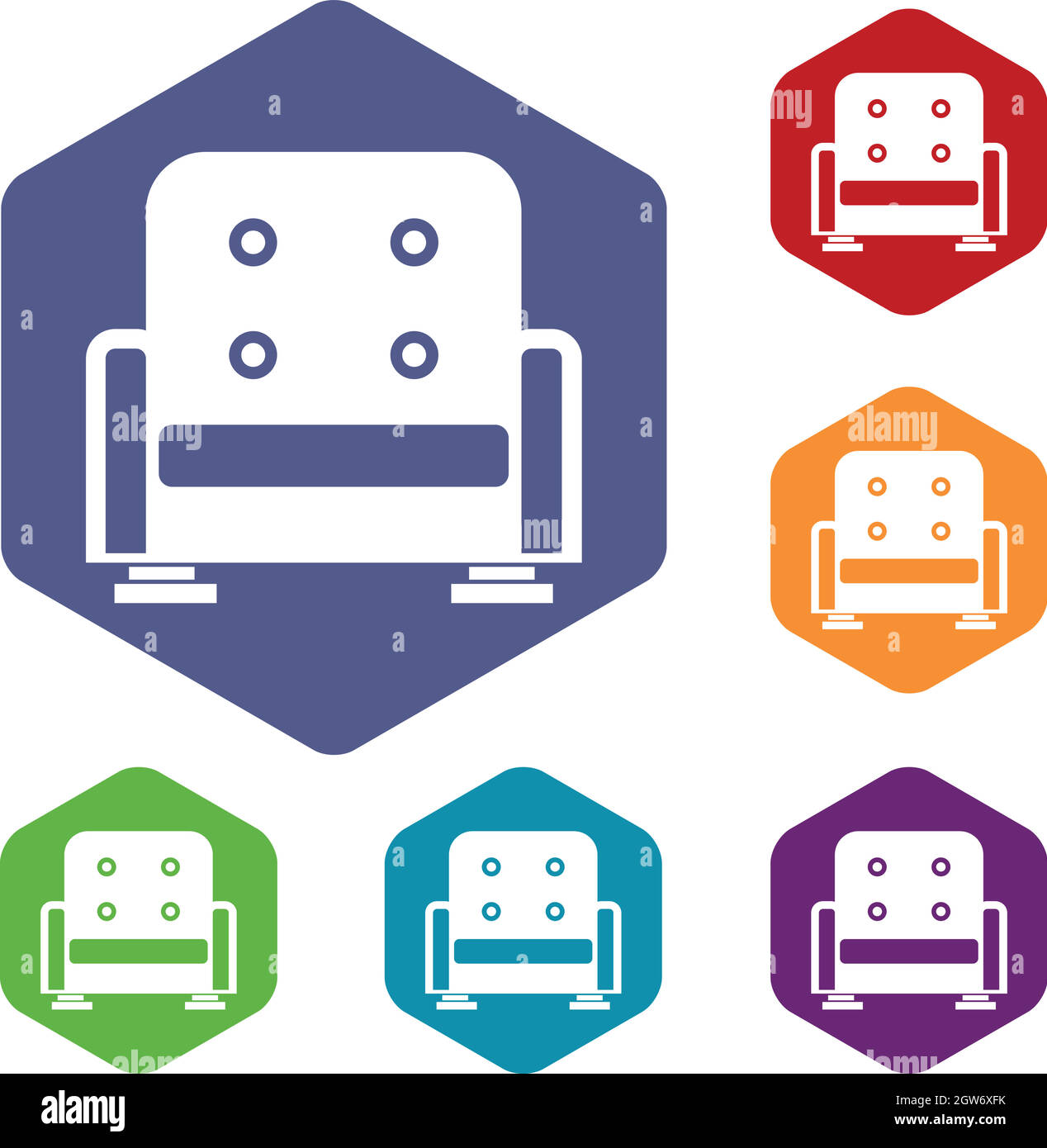 Armchair icons set Stock Vector Image & Art - Alamy