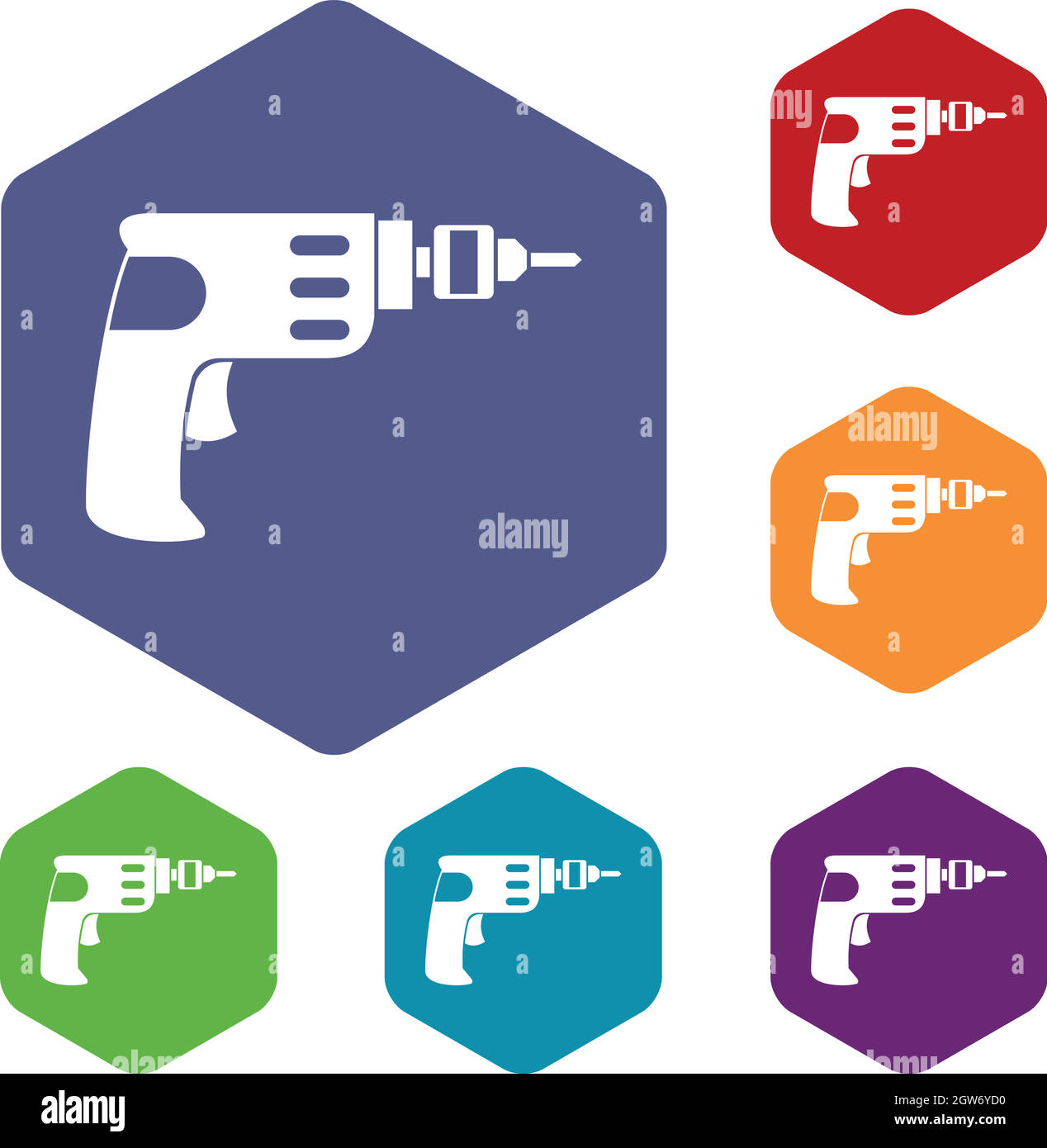 Hand drill icons set Stock Vector Image & Art - Alamy